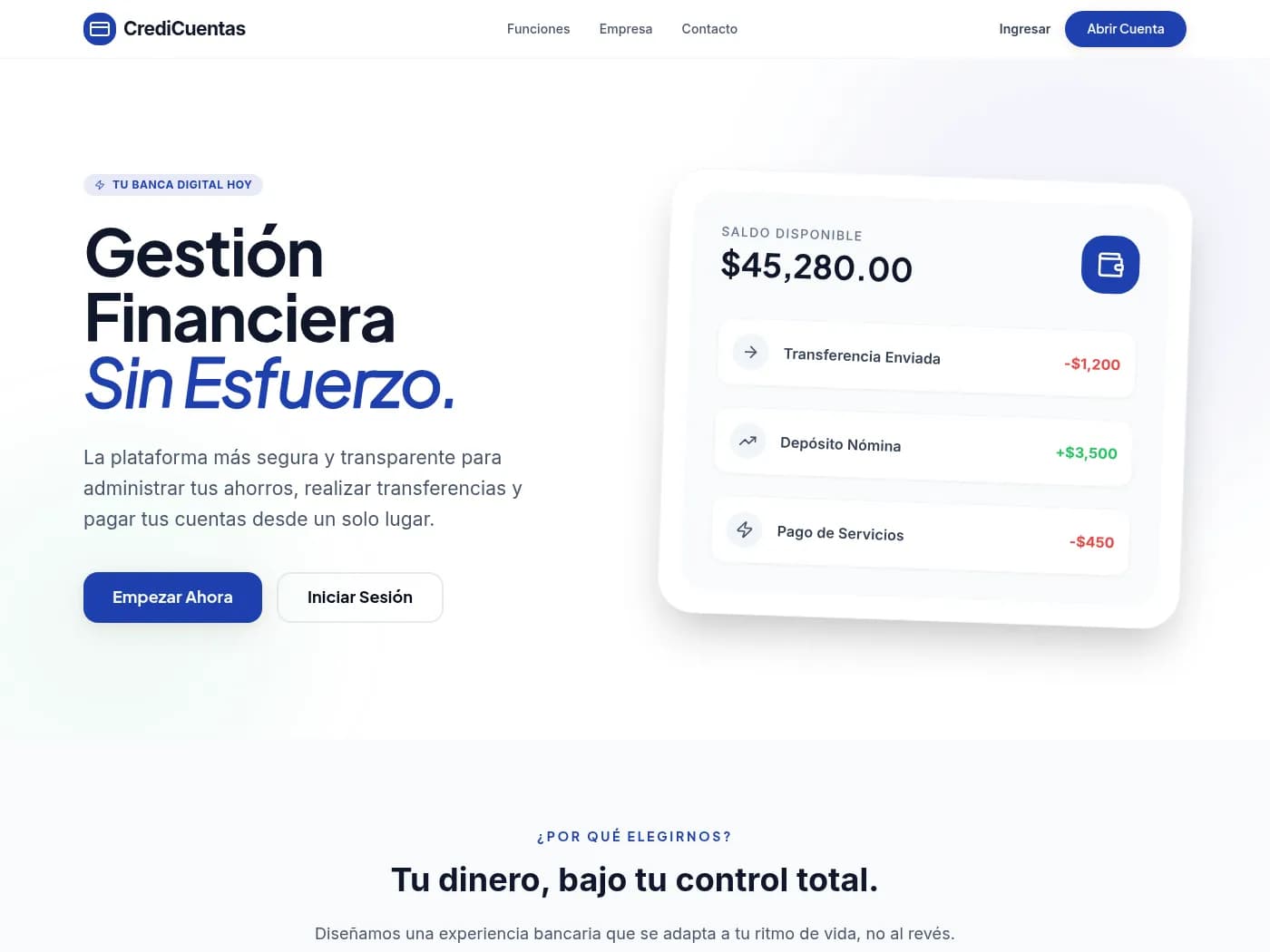 CrediCuentas Web Portal