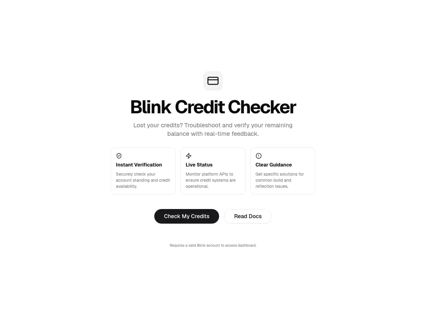 Credit Checker Website