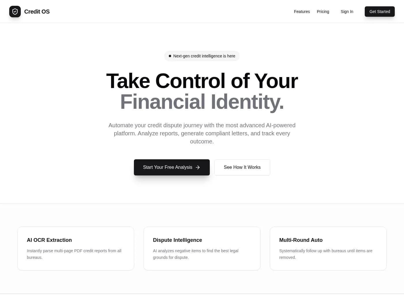 Credit OS Platform