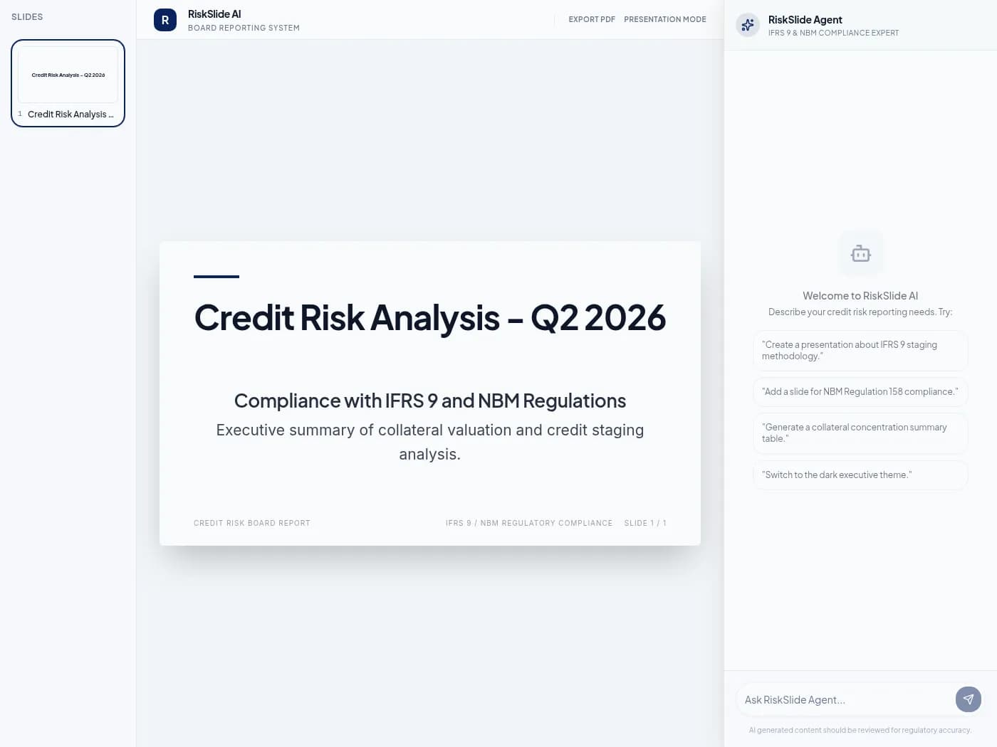 Credit Risk Slide Generator