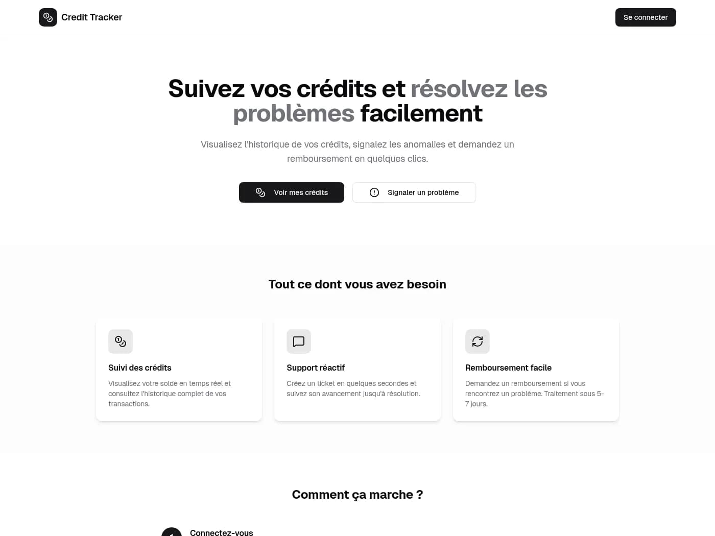 Credit Tracker Support