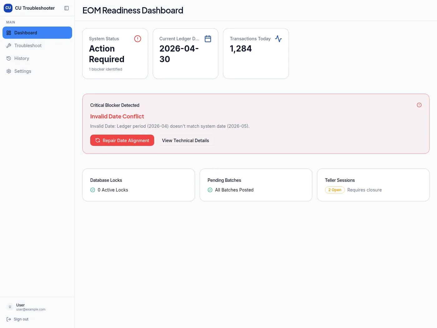 Credit Union Troubleshooter