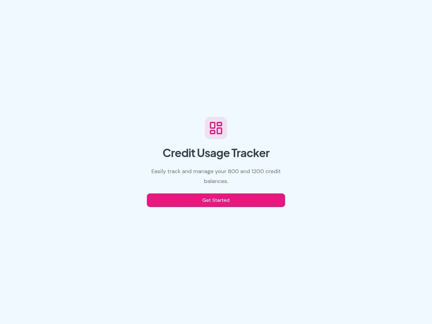 Credit Usage Tracker