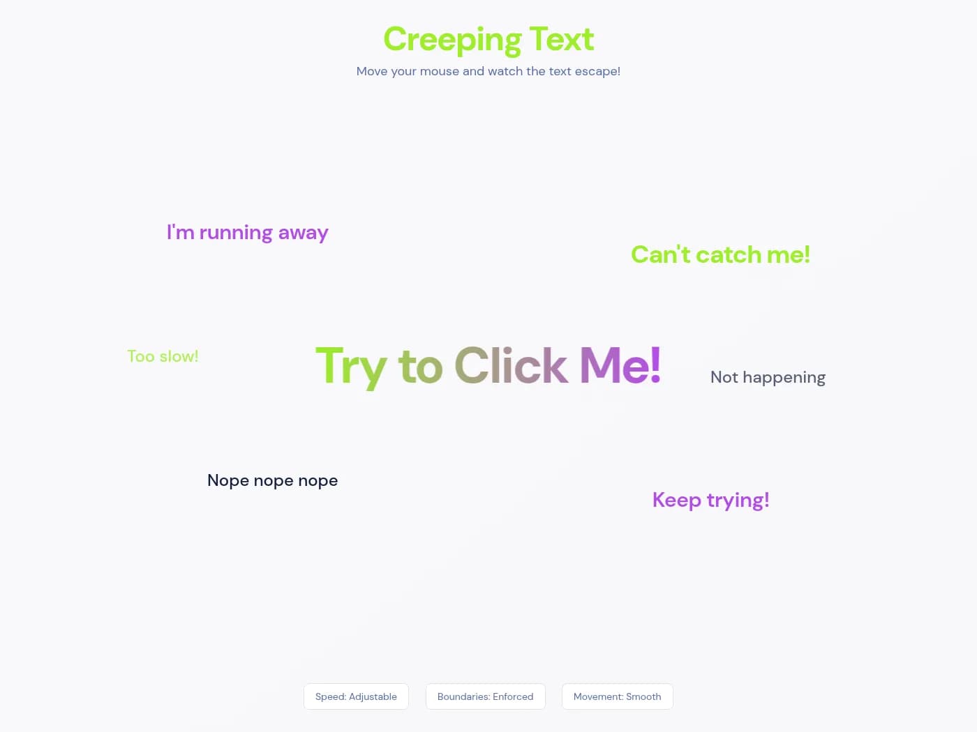 Creeping Text Playground