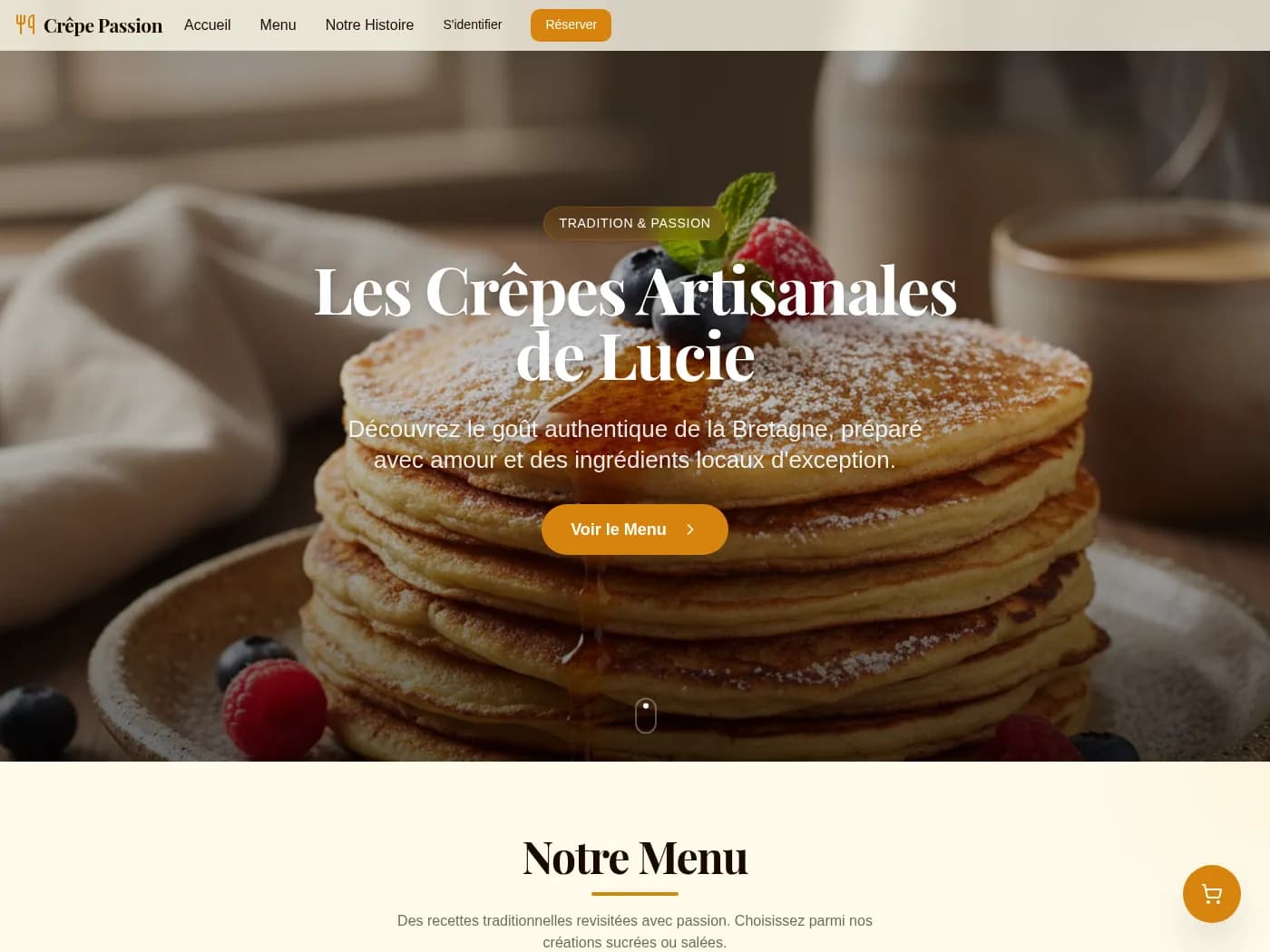 Crepe Showcase Site