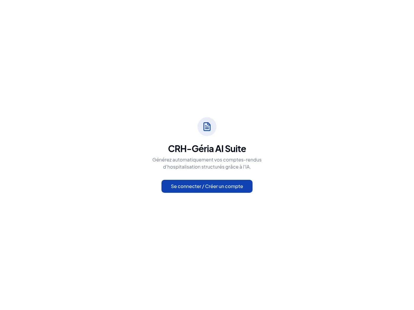 CRH-Géria AI Suite