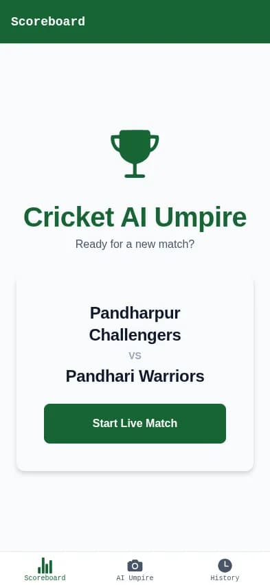 Cricket AI Umpire Live
