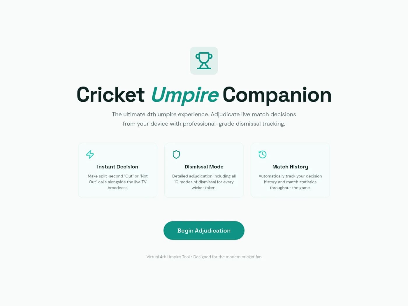 Cricket Umpire Companion