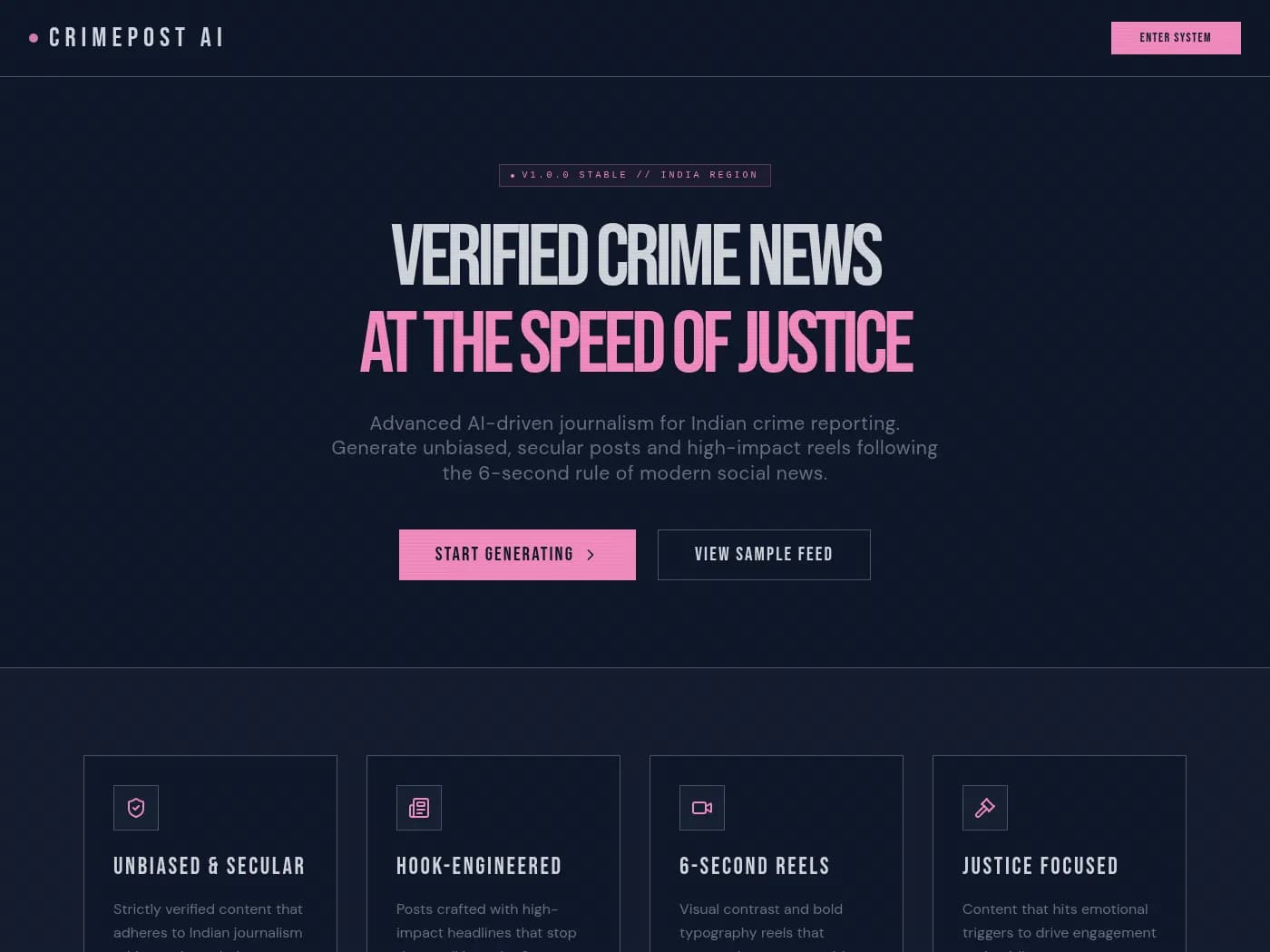 CrimePost AI Generator