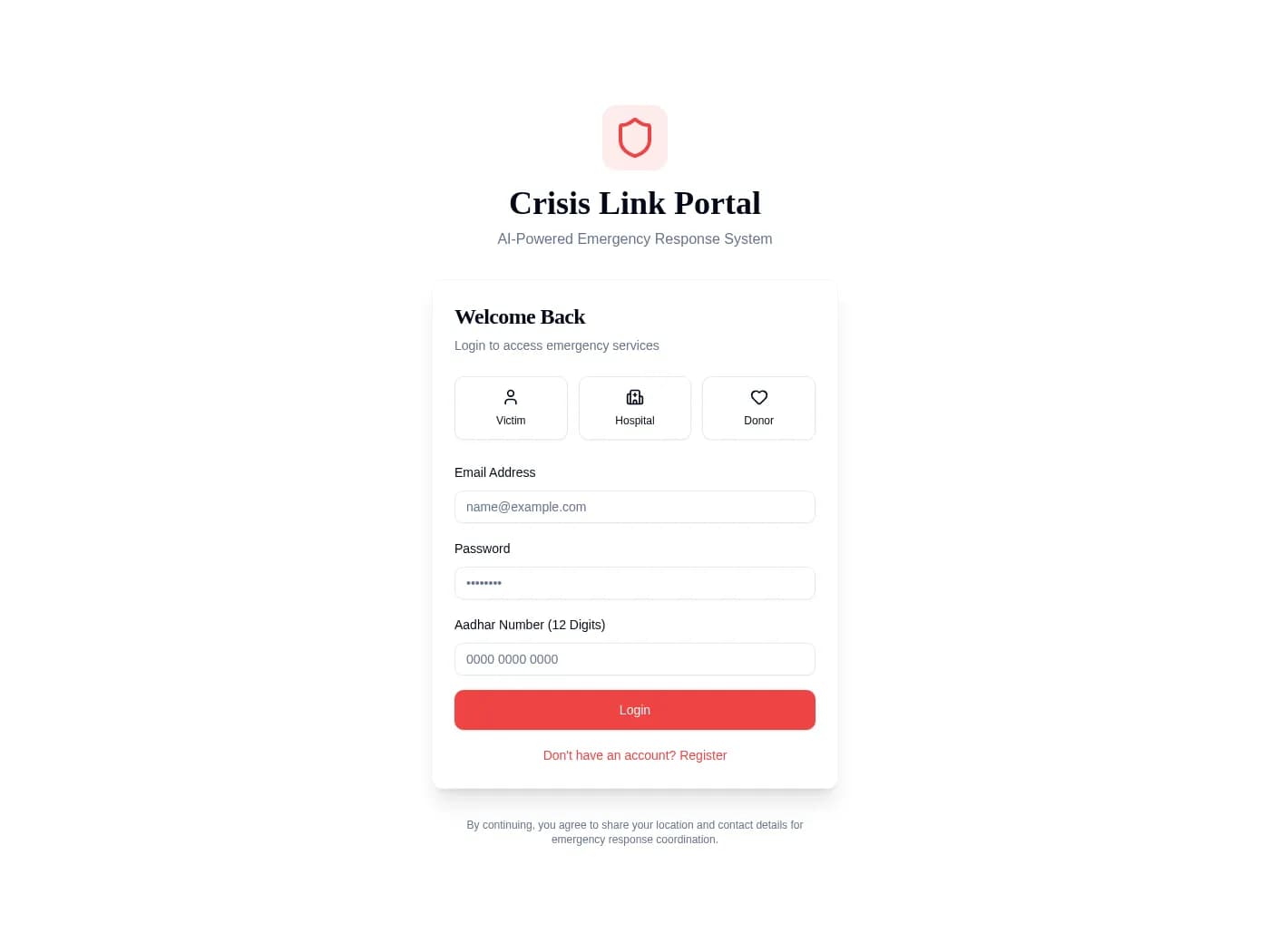 Crisis Link Portal