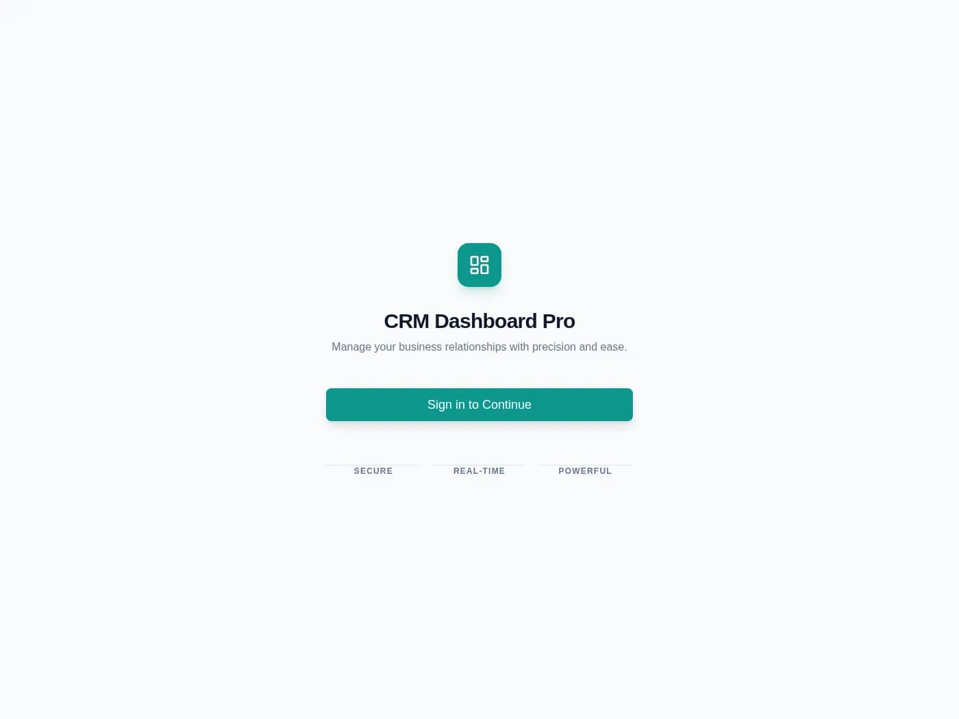CRM Dashboard Pro