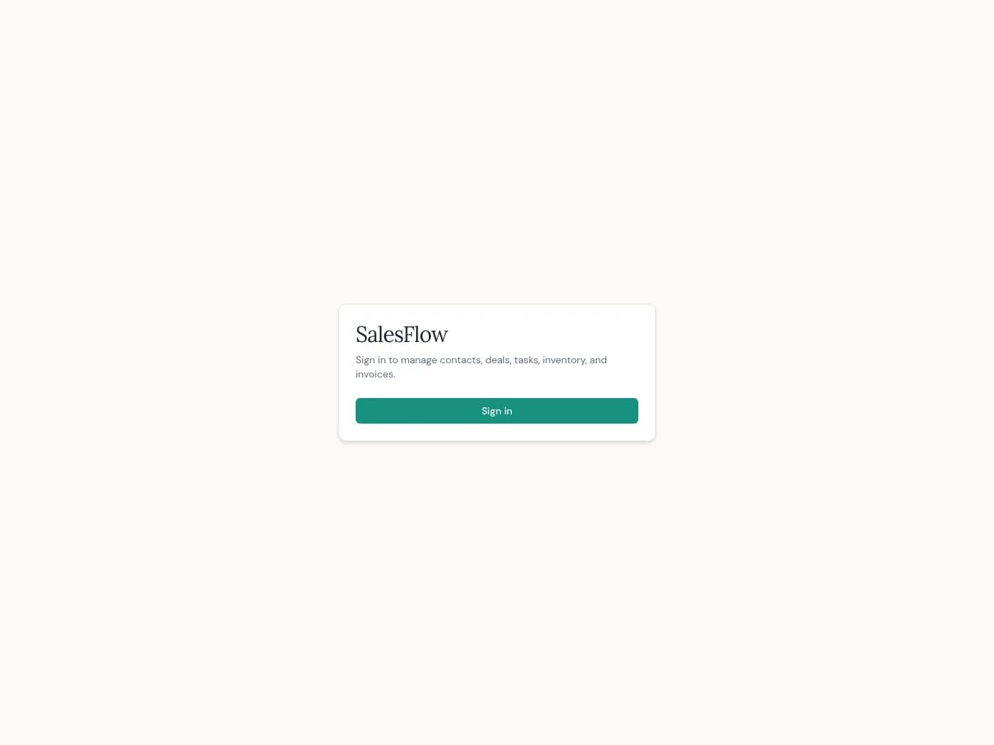 SalesFlow CRM & ERP