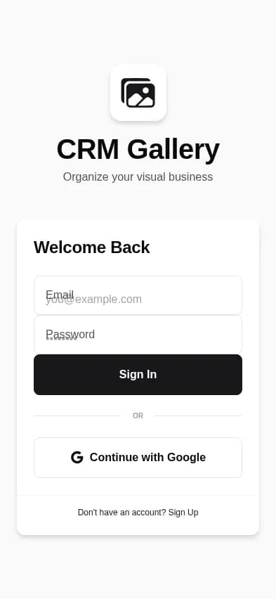 Mobile CRM Gallery App