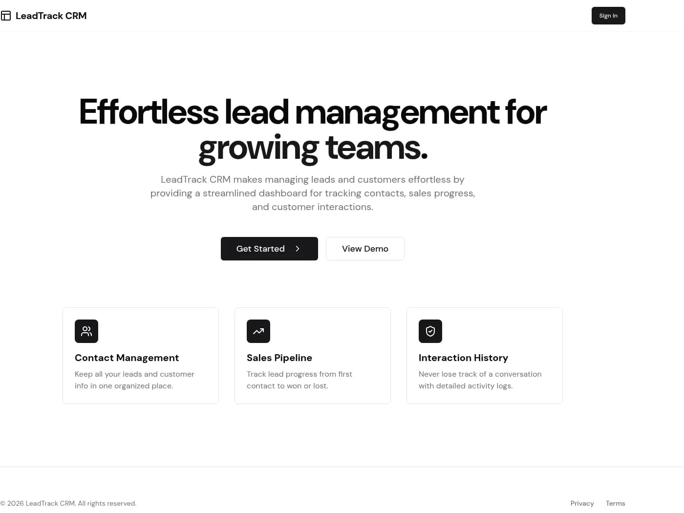 LeadTrack CRM