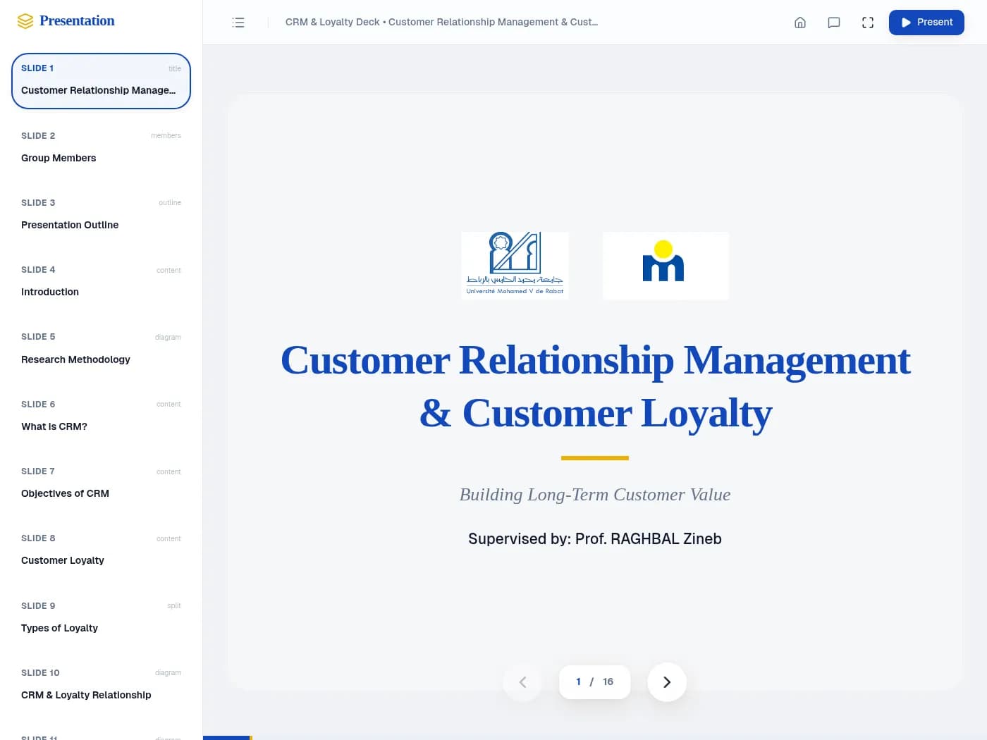 Academic CRM Loyalty Deck