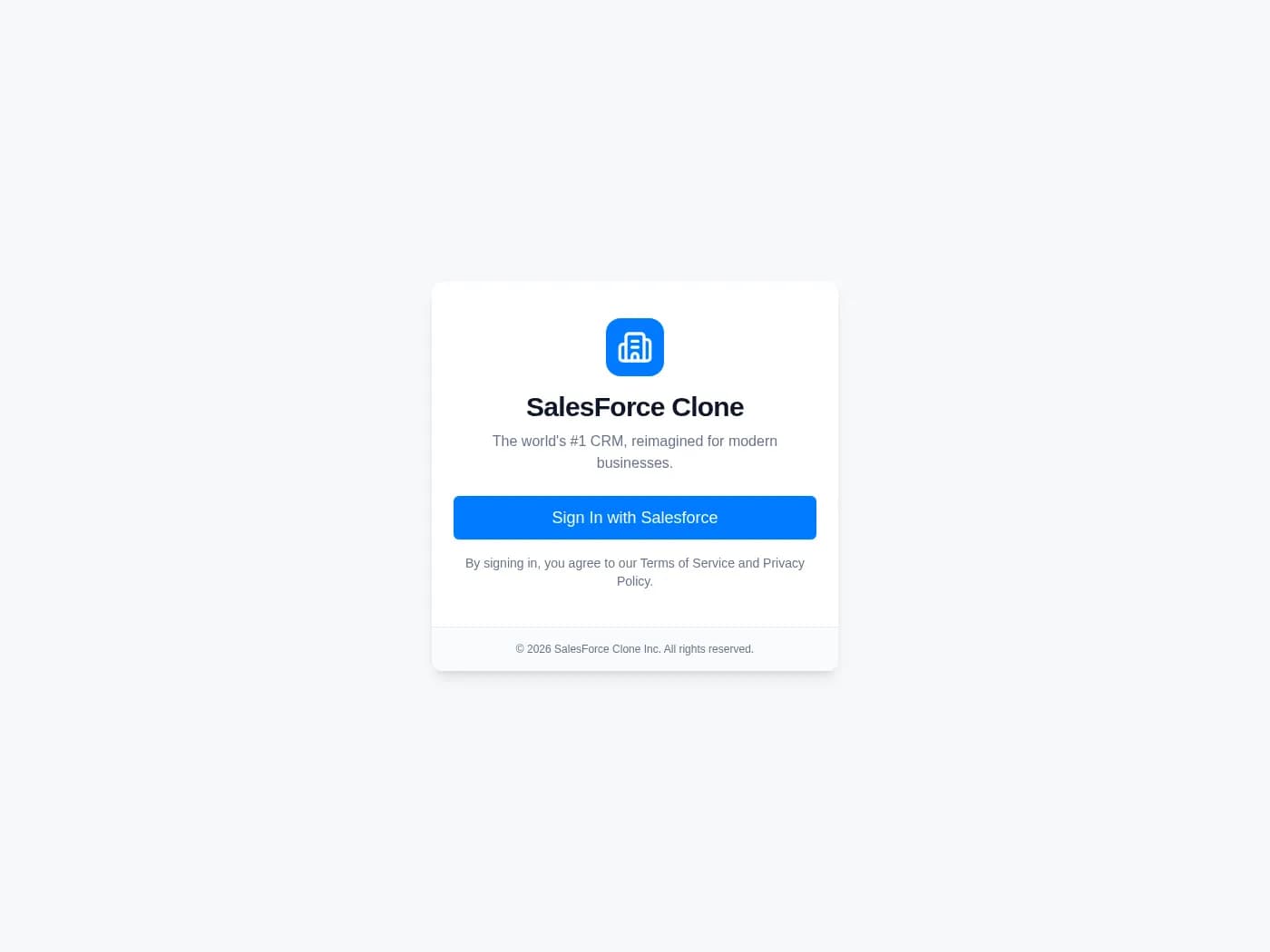 Salesforce CRM Clone