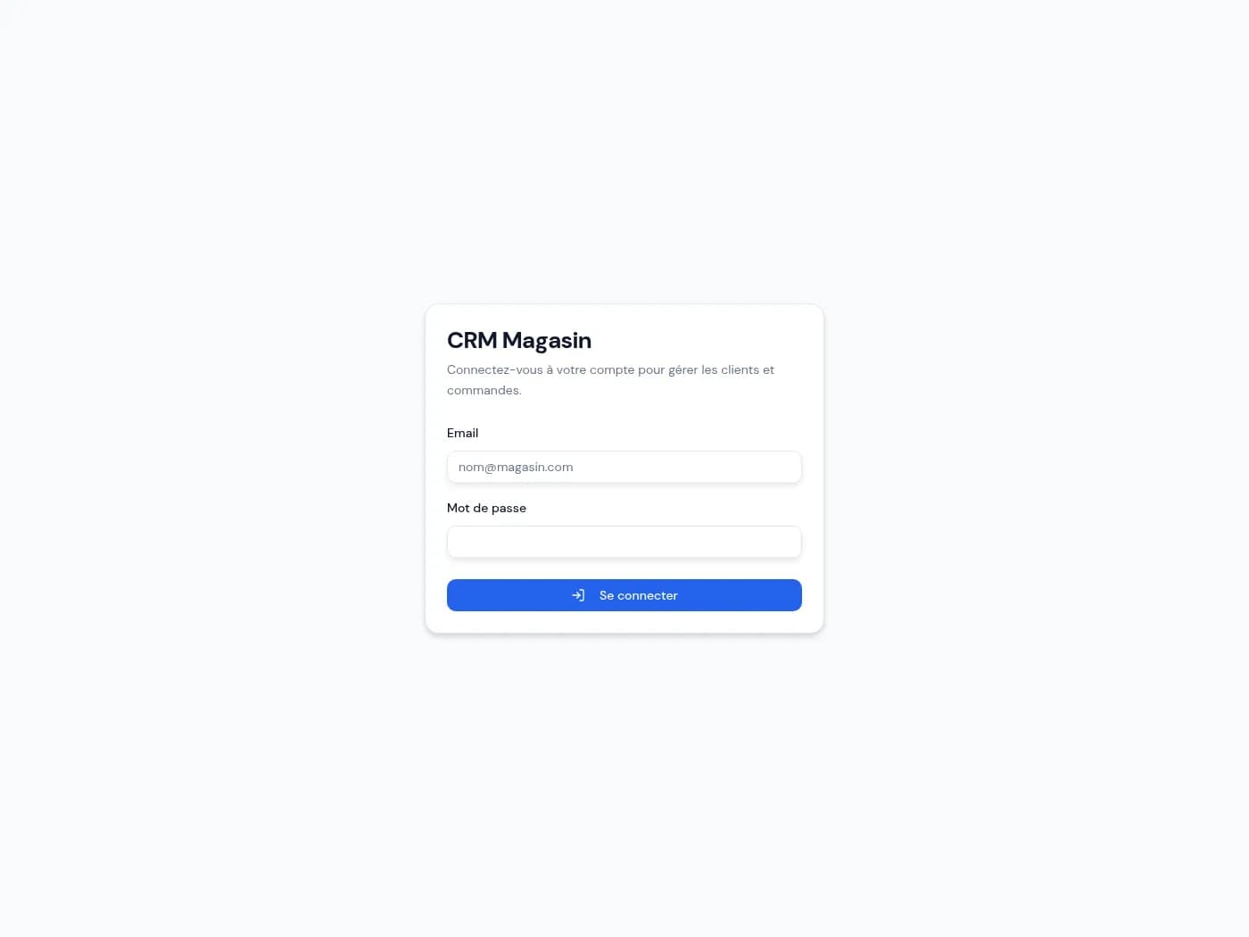 ShopCRM Simplifié