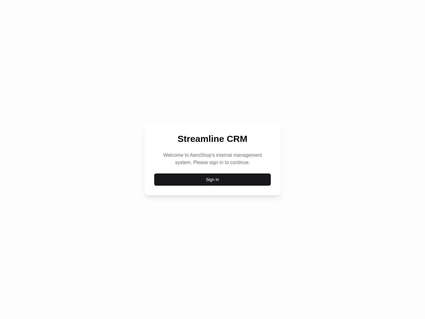 Streamline CRM