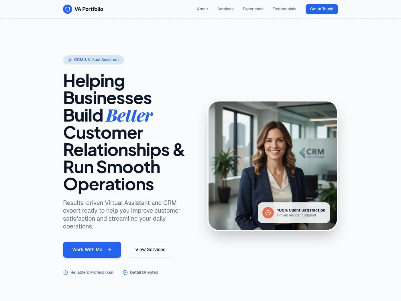 VA CRM Portfolio Site