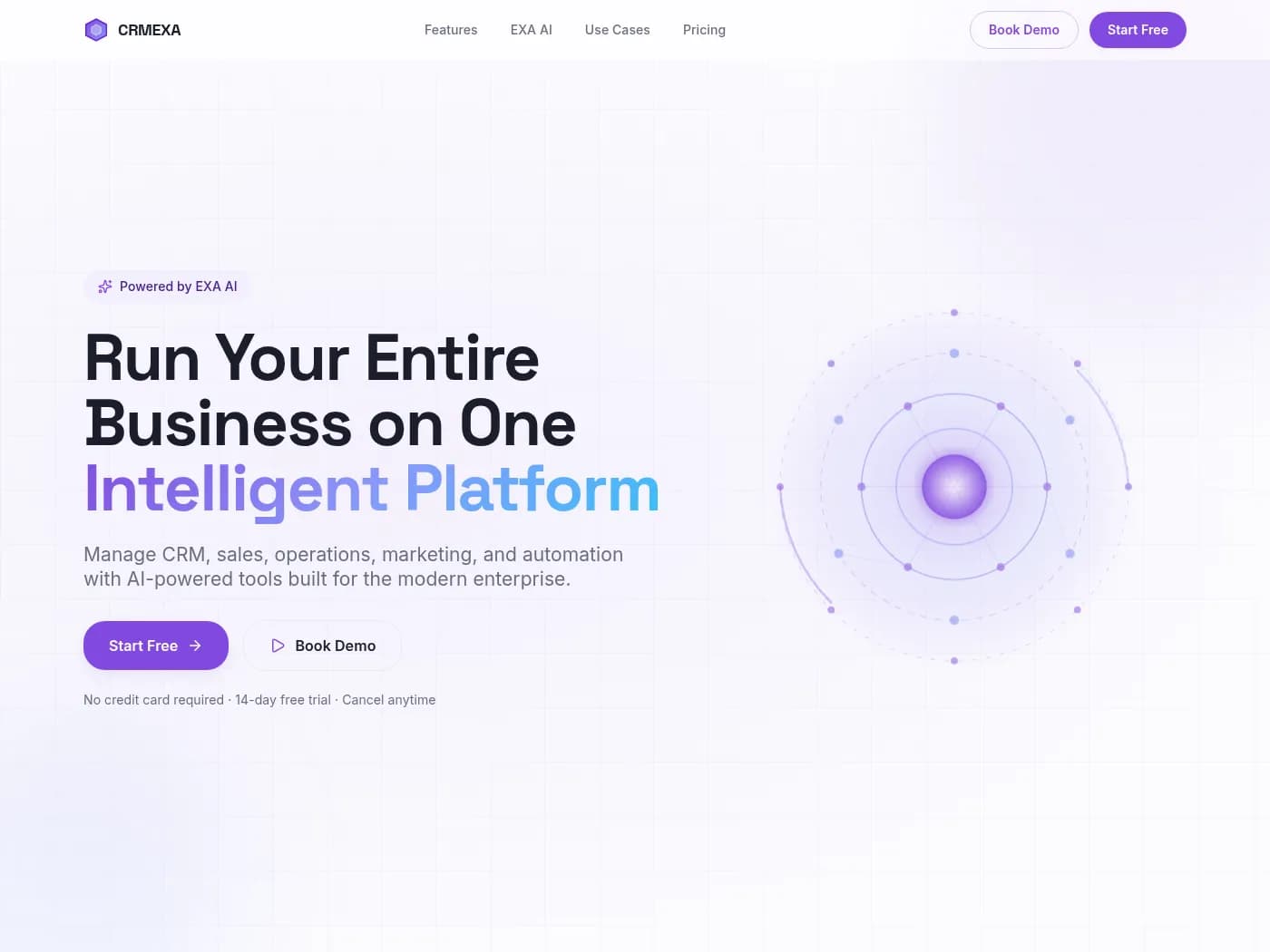 CRMEXA SaaS Homepage