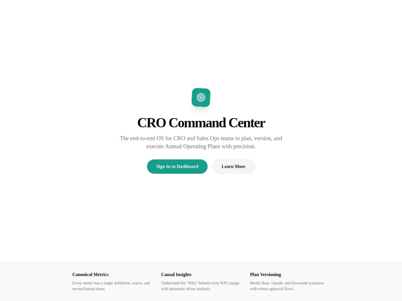 CRO Command Center
