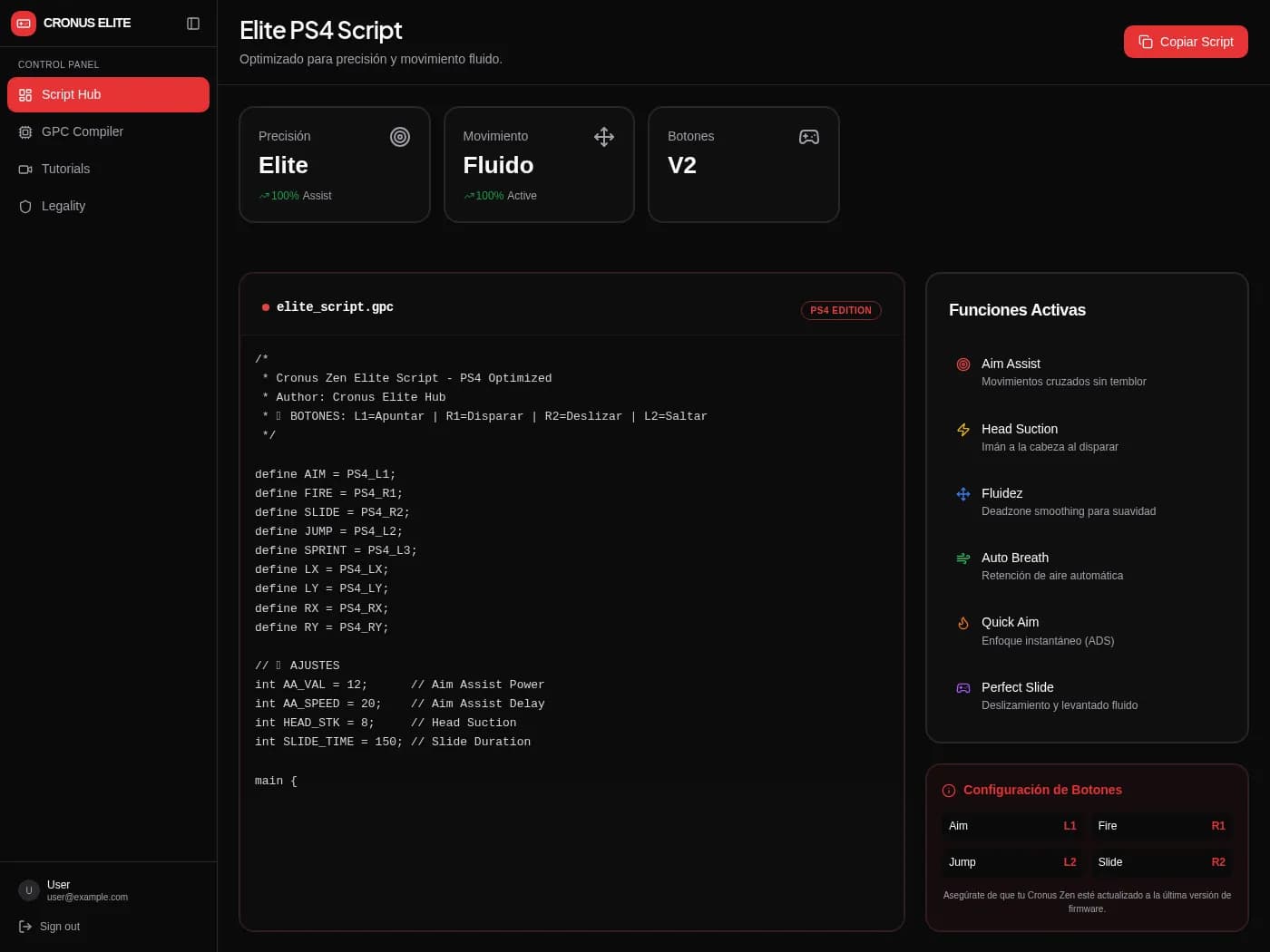 Cronus Zen PS4 Aim Script