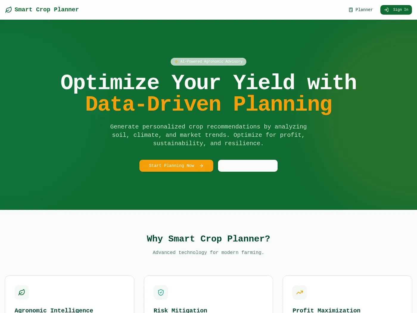 Smart Crop Planner