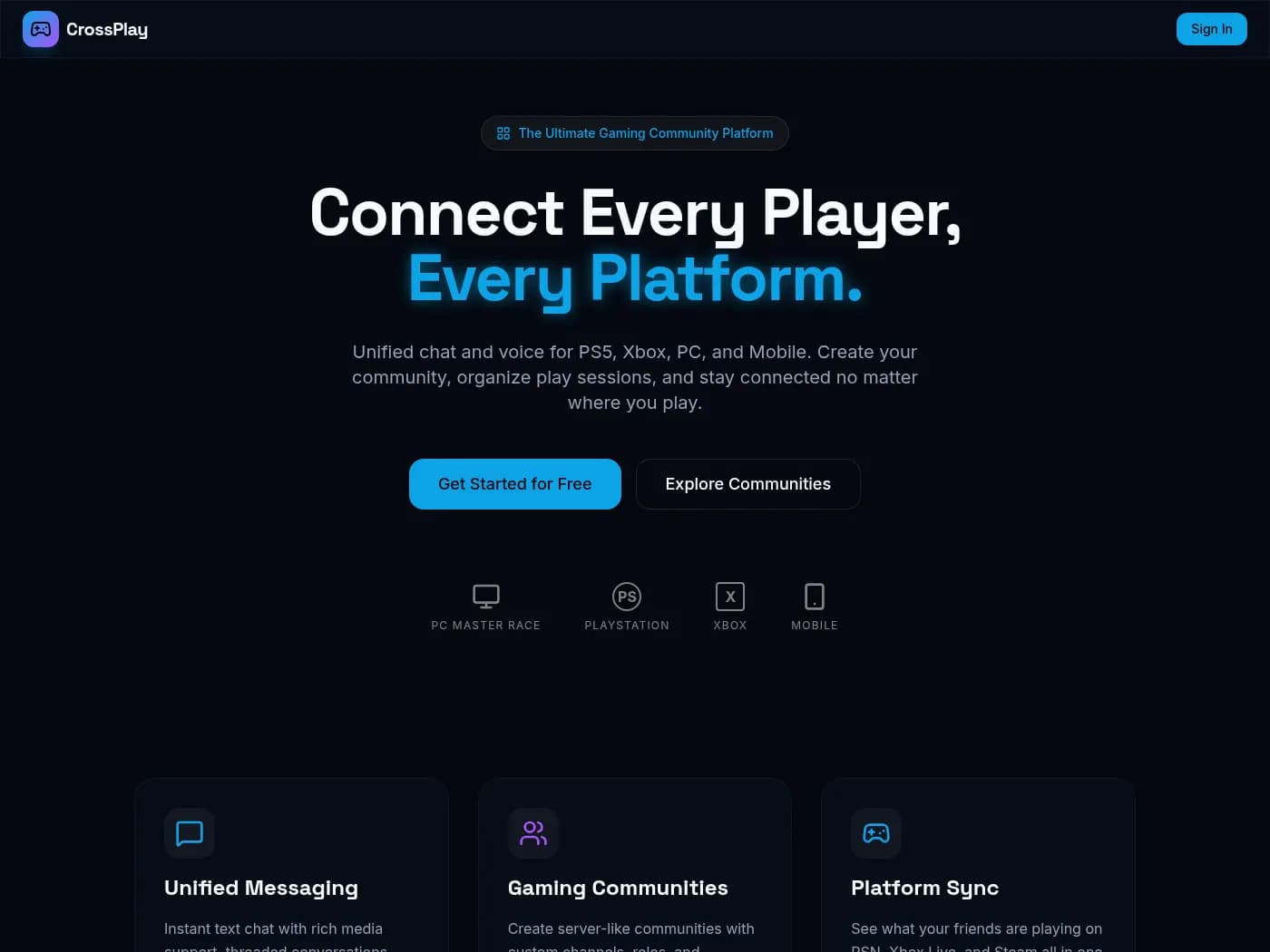 CrossPlay Chat & Gaming