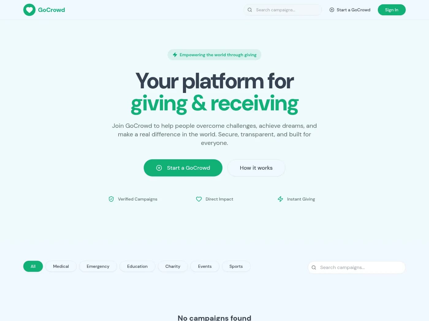 GoFundMe Clone