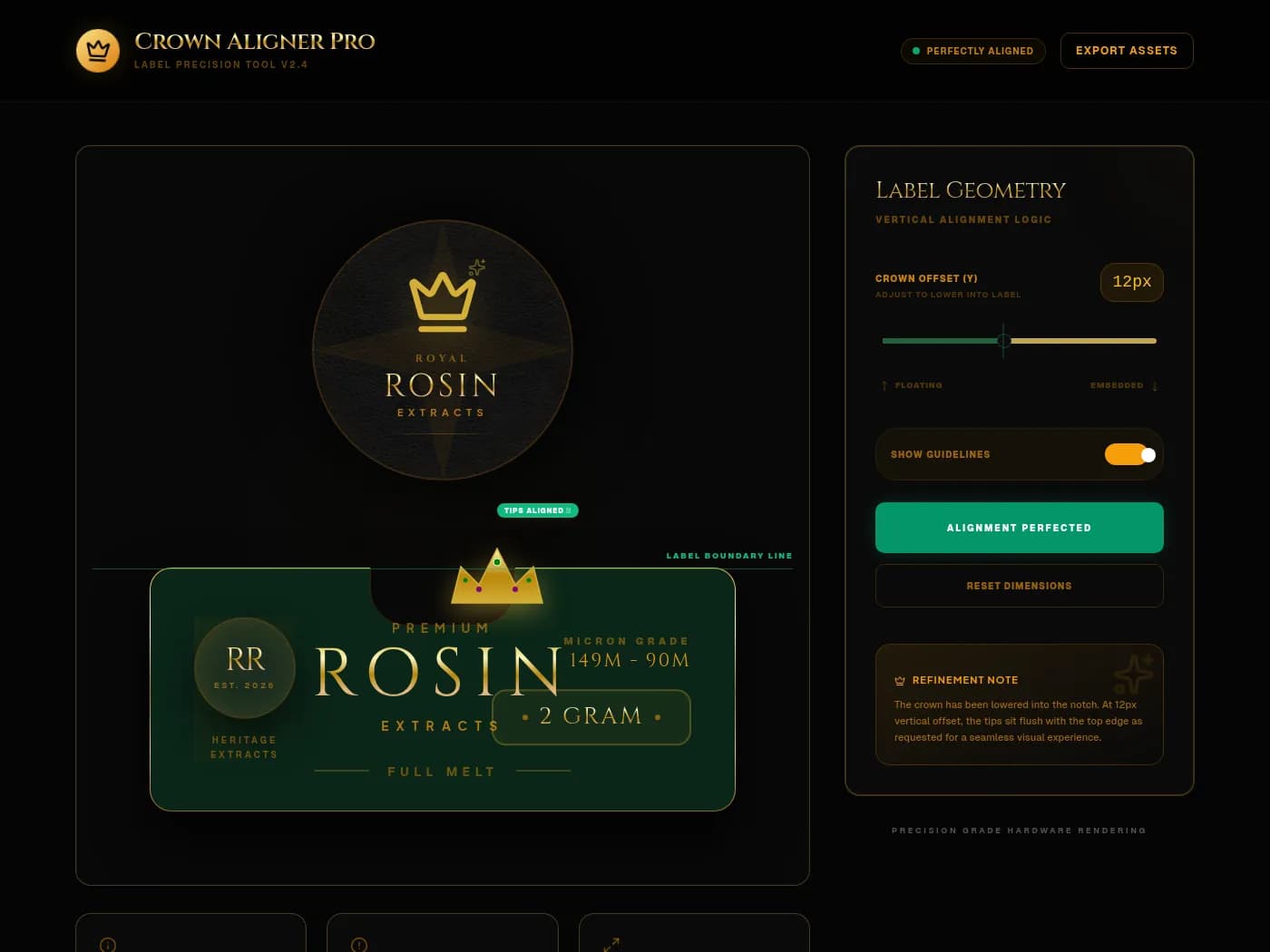 Green Label Crown Adjuster