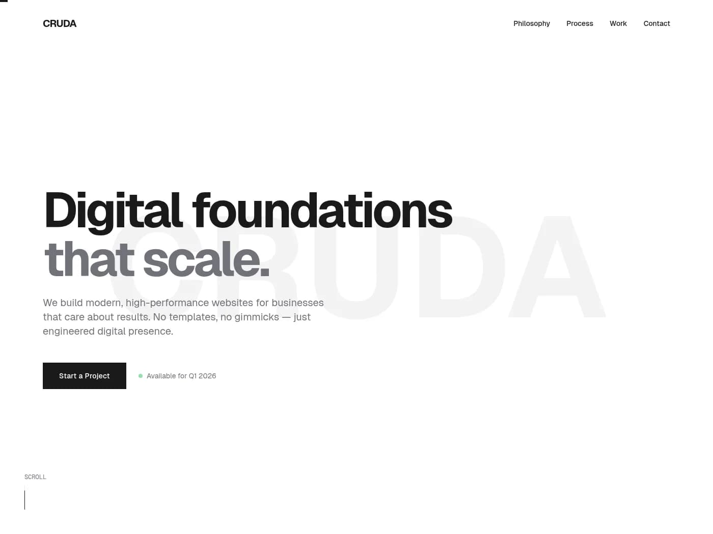 CRUDA Motion Agency Site