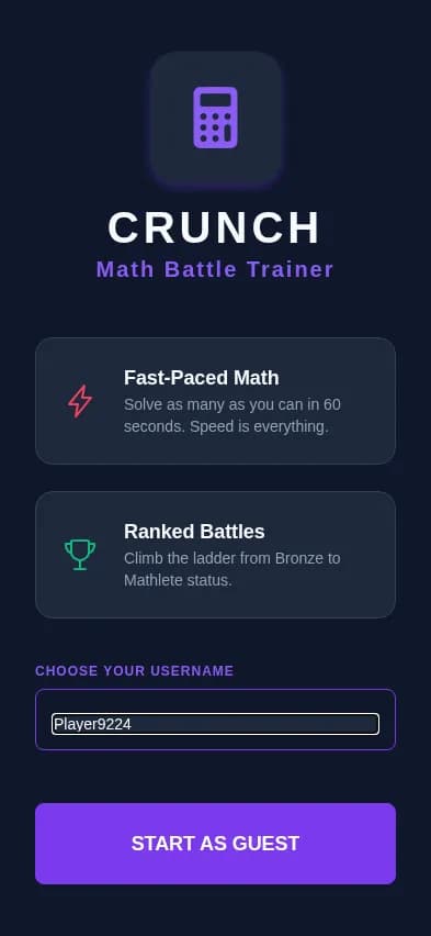 Crunch Math Battle Trainer