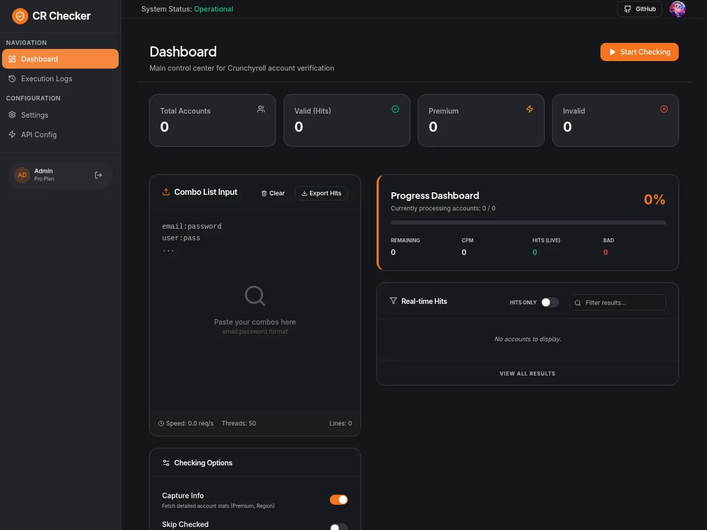 Crunchyroll Account Checker