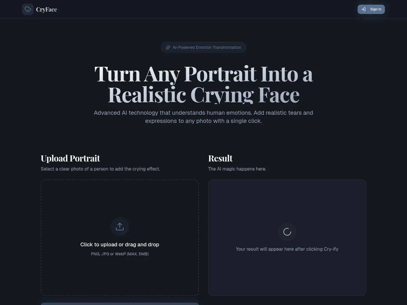 CryFace Generator