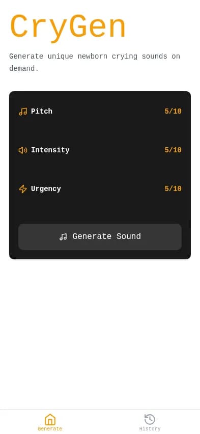 CryGen Sound App