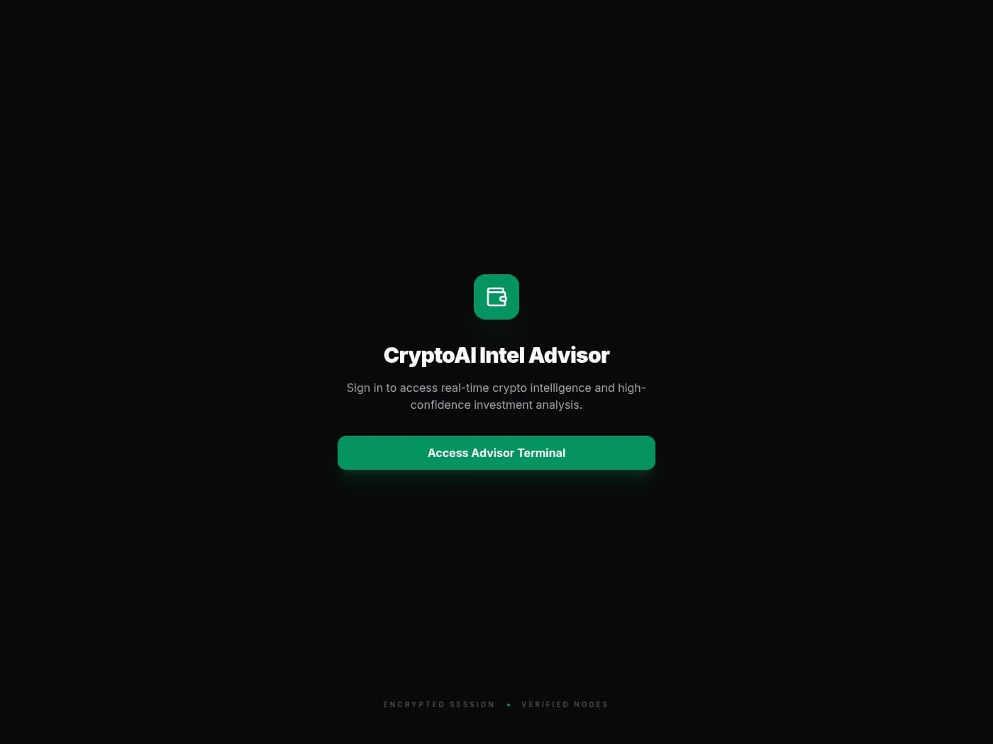 CryptoAI Intel Advisor