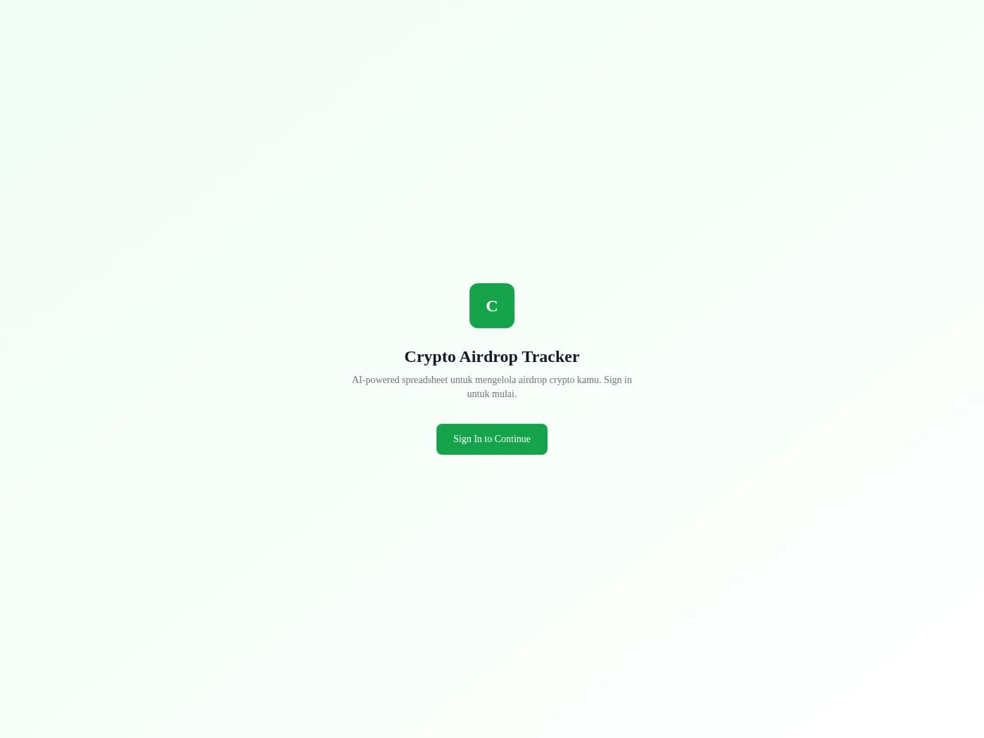 Crypto Airdrop Sheet