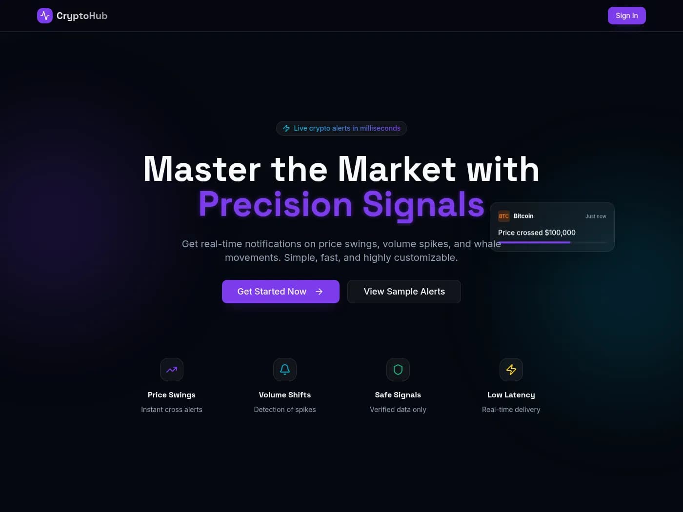 Crypto Market Alert Hub