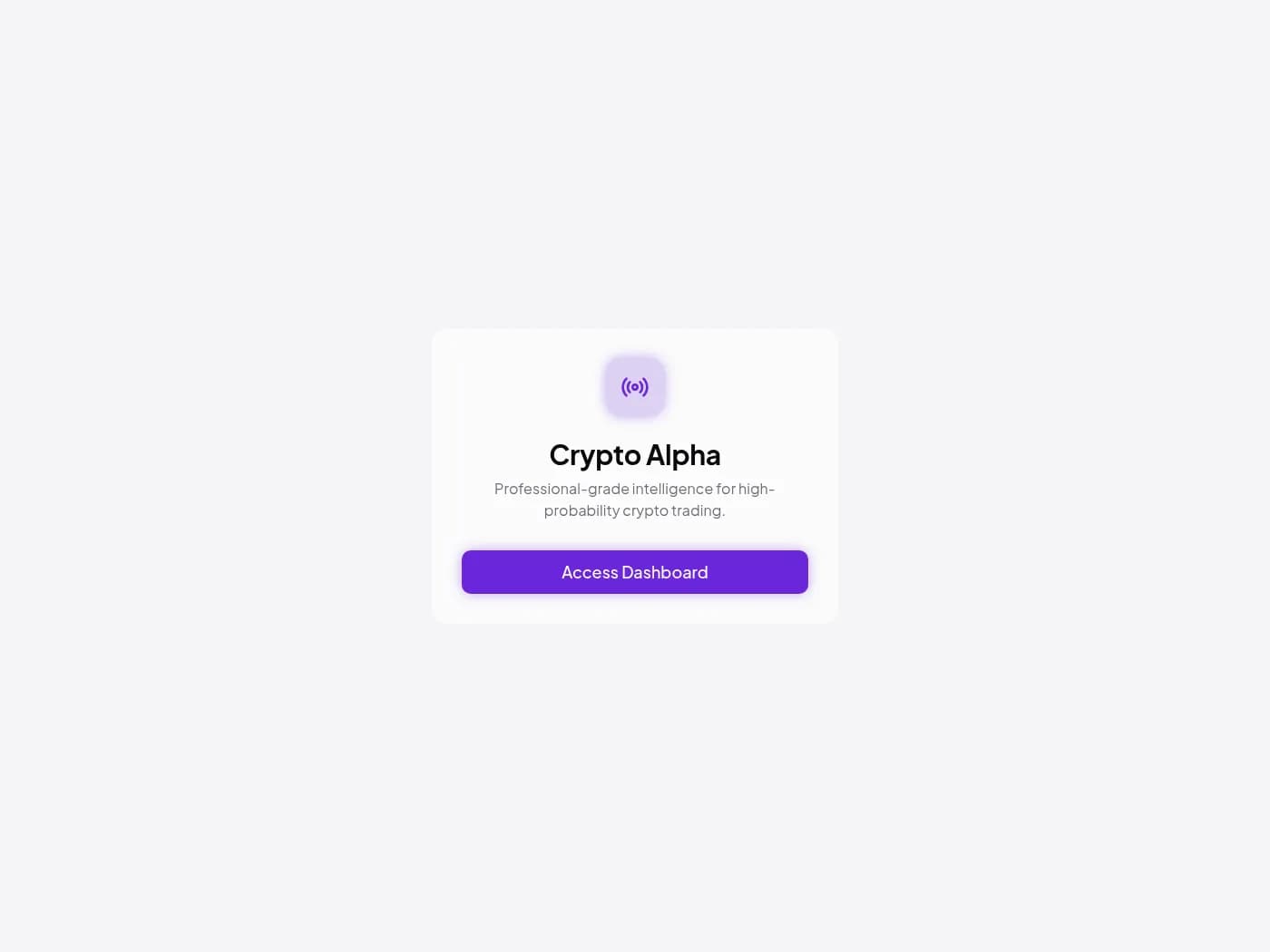 Crypto Alpha Dashboard