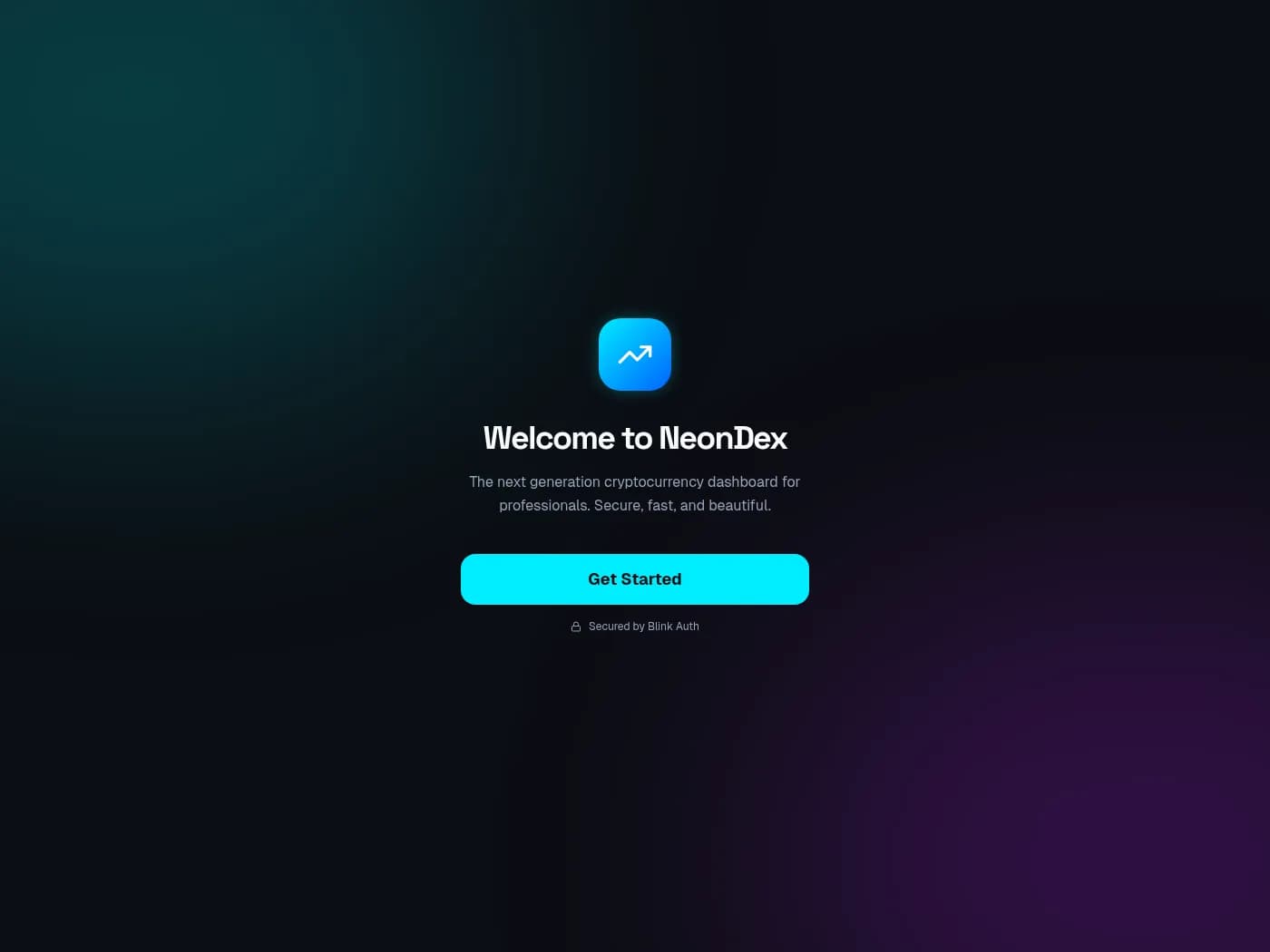 Neon Crypto Dashboard
