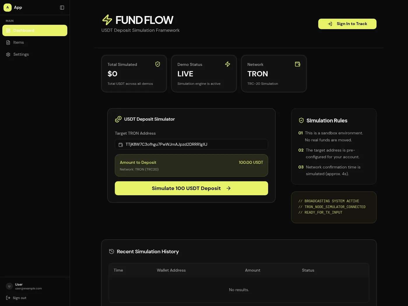 Crypto Deposit Demo