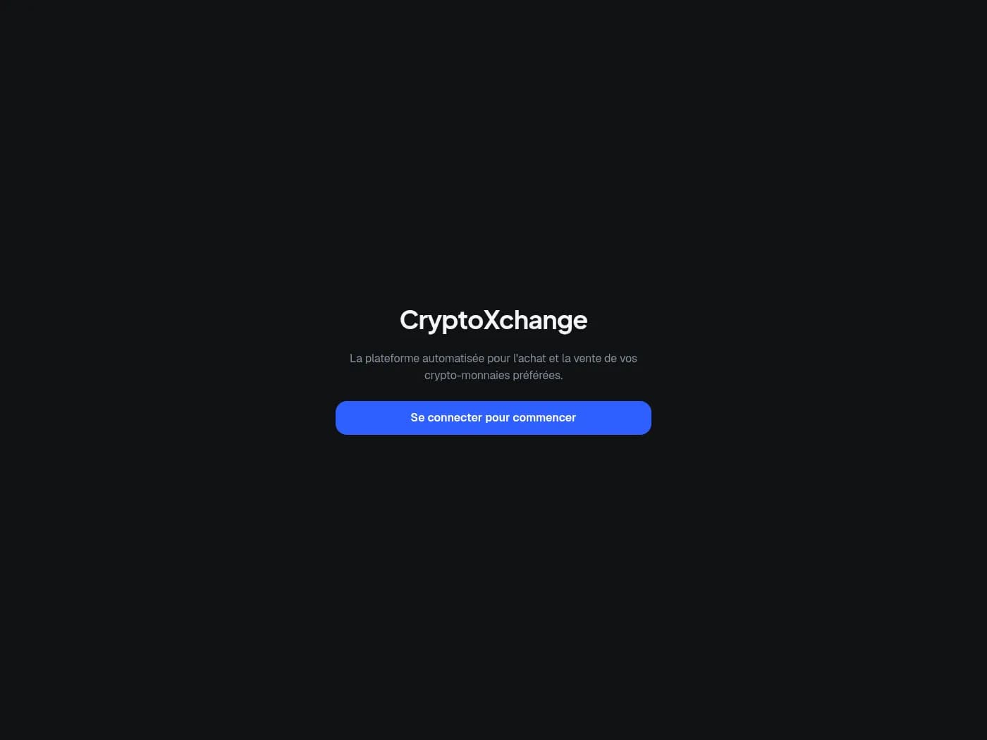 CryptoXchange Platform