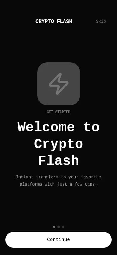 Crypto Flash Transfer