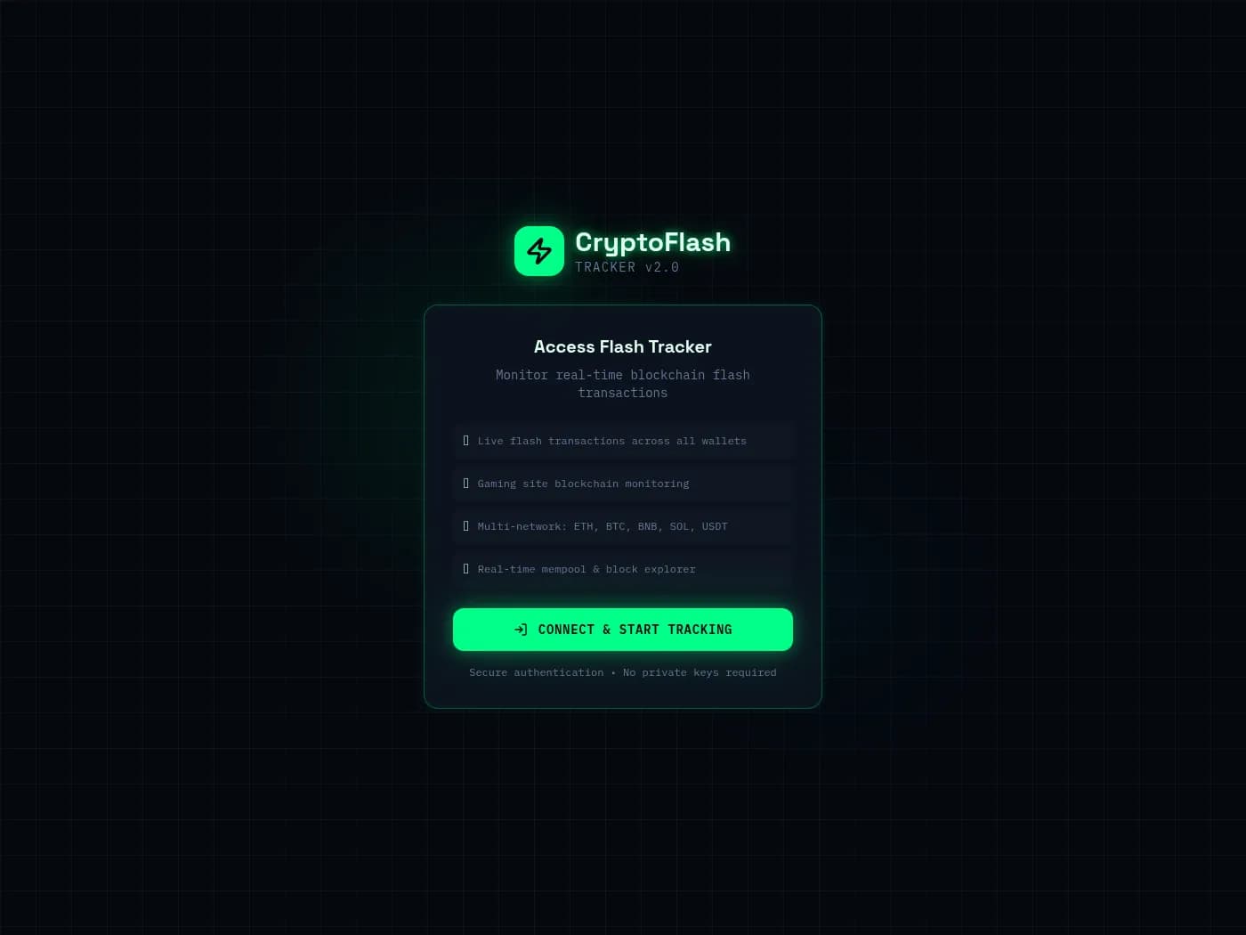 Crypto Flash Tracker