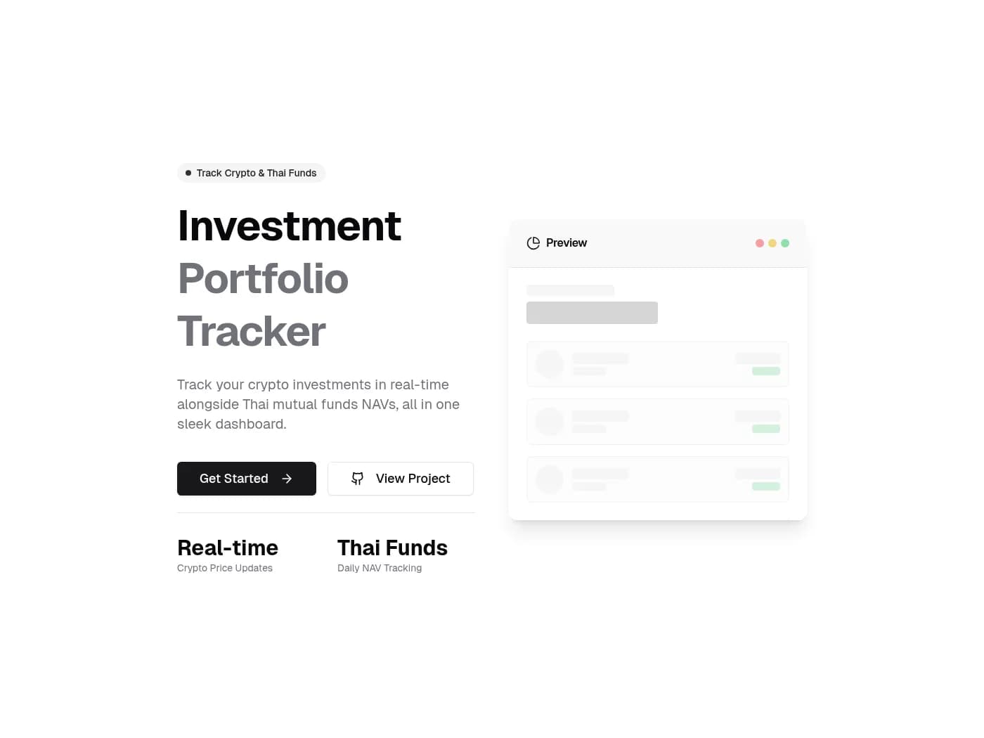 Crypto & Fund Tracker