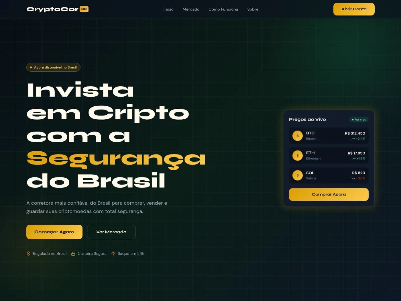 CryptoCor Brasil Landing