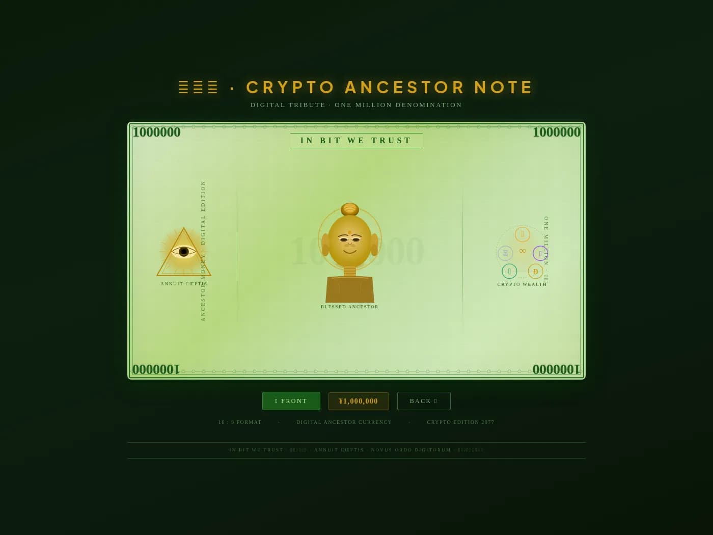 Crypto Ancestor Note Designer