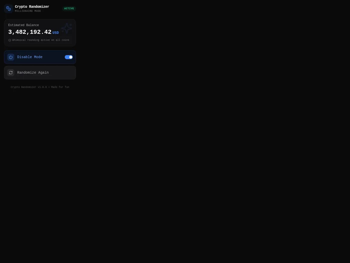 Crypto Coin Randomizer