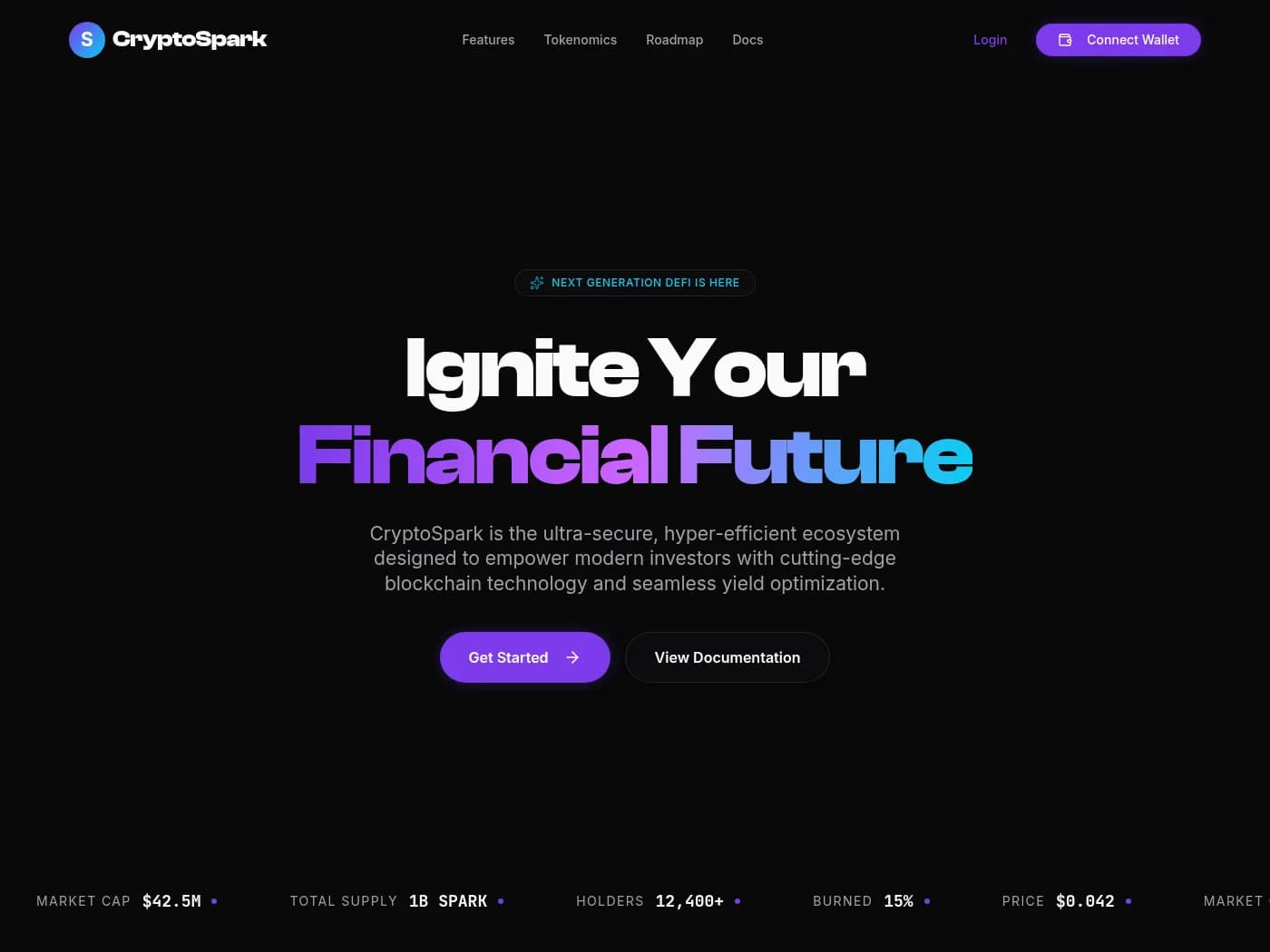 CryptoSpark Website
