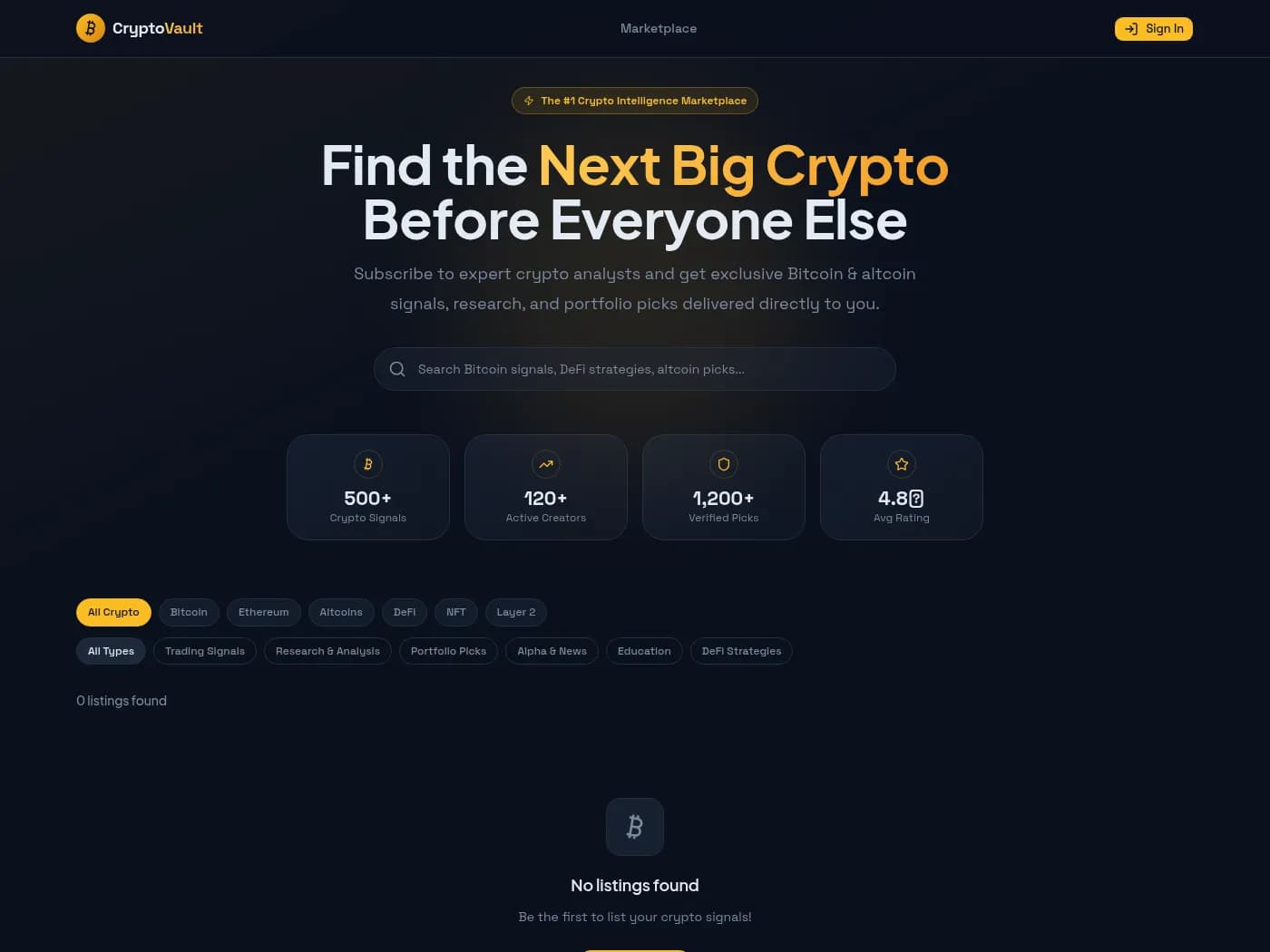Crypto Subscription Finder